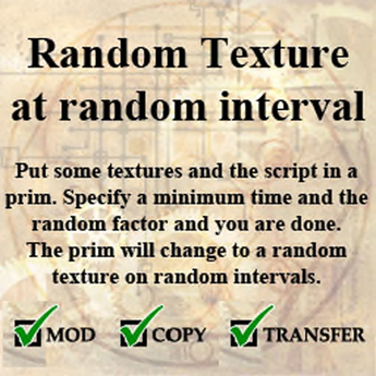 Second Life Marketplace - Random Texture Random Interval