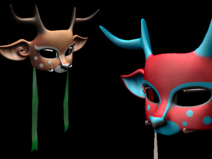 Second Life Marketplace - Schadenfreude Deer Forest Masquerade Mask