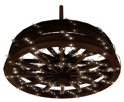 Second Life Marketplace - Tams - Ceiling Light - Dual Rotating Wagon ...