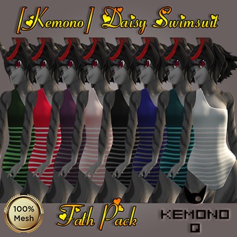 Second Life Marketplace - [Kemono] Daisy Swimsuit With Hud Color