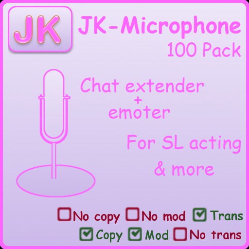 Second Life Marketplace - JK-Microphone 100 pack