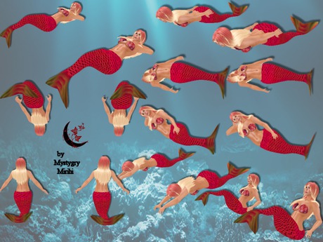 Second Life Marketplace - The Twins Mermaids Avatar + Animesh friend ...