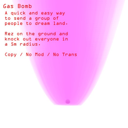 Second Life Marketplace - Gas Bomb - Rez Detonate / 5m Radius