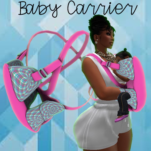 Second Life Marketplace - Pink Plaid Carrier by Bebe