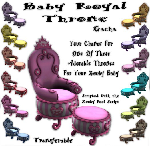 Second Life Marketplace - CM Baby Royal Throne Brown (Open)
