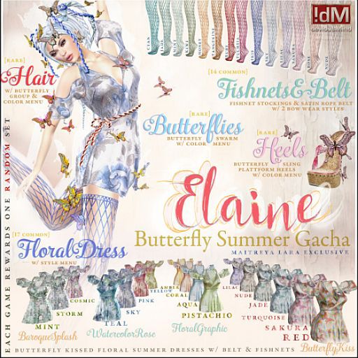 Second Life Marketplace - !dM Elaine **LILAC** Fishnets (BOX #28 LARA)