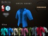 Second Life Marketplace - The Mens Open Shirt Blue