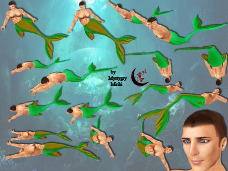 Second Life Marketplace - The Twins Merman Avatar + Animesh friend ...