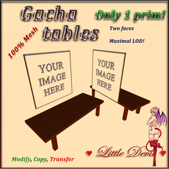 Second Life Marketplace - .::Little Devil::. Gacha Tables (mesh, 1 prim)