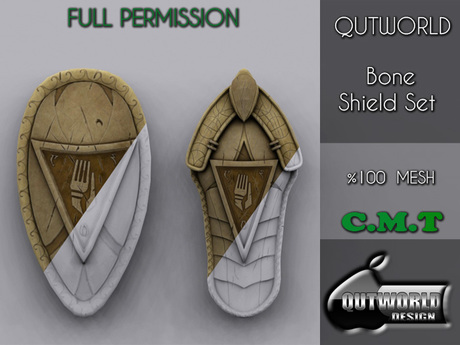 Second Life Marketplace - .::QUTWORLD Bone Shield Set::.FP