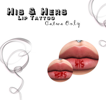 Second Life Marketplace His And Hers Lip Tattoo Catwa