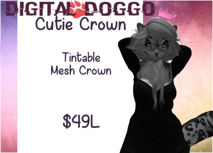 Second Life Marketplace - [Digital Doggo] Tintable Cutie Crown