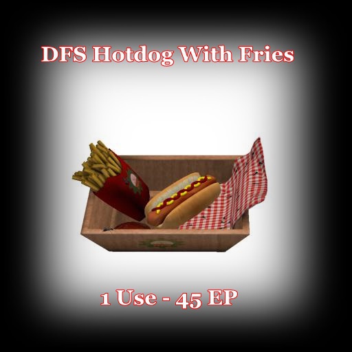 Second Life Marketplace - DFS TEXTURE - DFS Hotdog With Fries