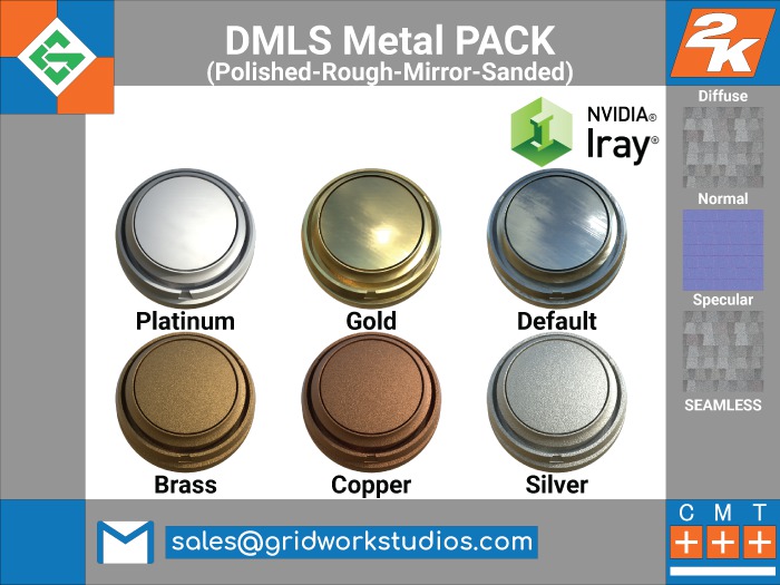 Second Life Marketplace - DMLS Metal PACK(6 Materials)