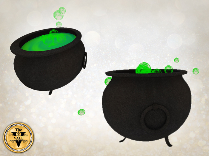 Second Life Marketplace - The Vale - Cast Iron Potion Cauldron