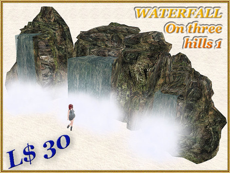 Second Life Marketplace - WATERFALL On three hills 1 (13+ LI)