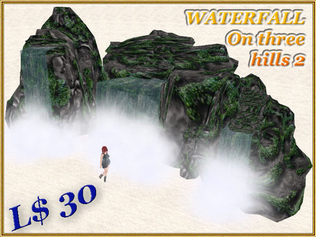 Second Life Marketplace - WATERFALL On three hills 2 (13+ LI)