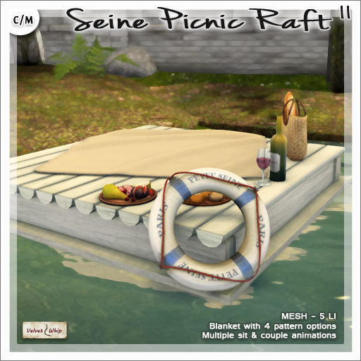 Second Life Marketplace - [V/W] Seine Raft Picnic II - Floating ...