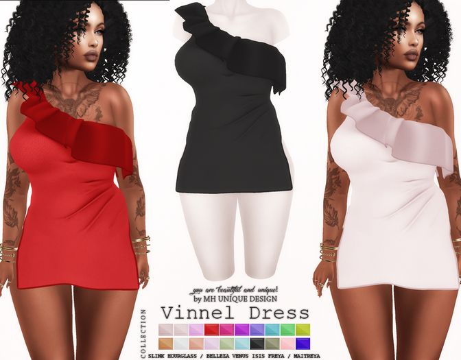 Second Life Marketplace - GIFT MH-Vinnel Dress Collection