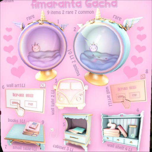 Second Life Marketplace - 7 AMARANTA gacha small table