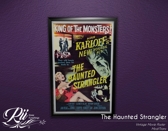 Second Life Marketplace - [RII] Vintage Poster: The Haunted Strangler