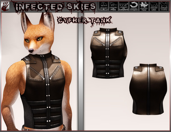 Second Life Marketplace - *IS* Cypher Tank Furry Brown