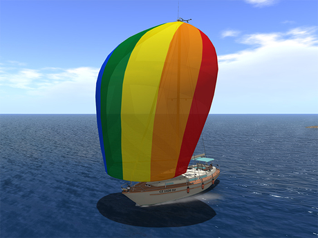 Second Life Marketplace - Bandit 50/3 LGBT Flag Spinnaker