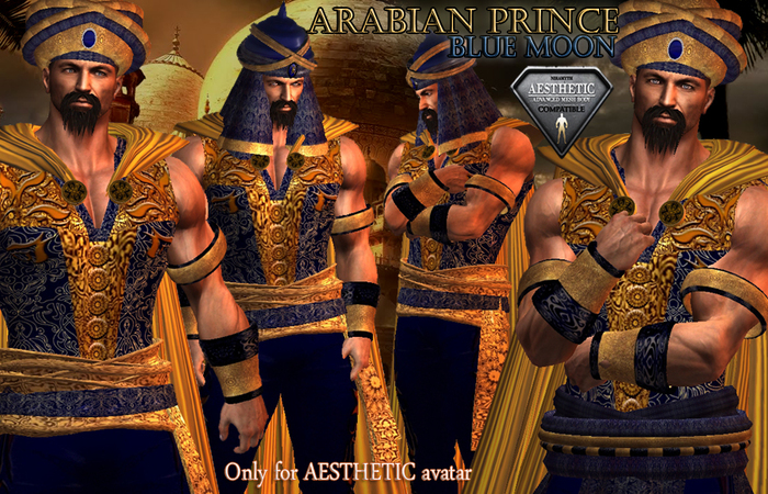 Second Life Marketplace - ARABIAN PRINCE ( BLUE MOON ) FOR AESTHETIC