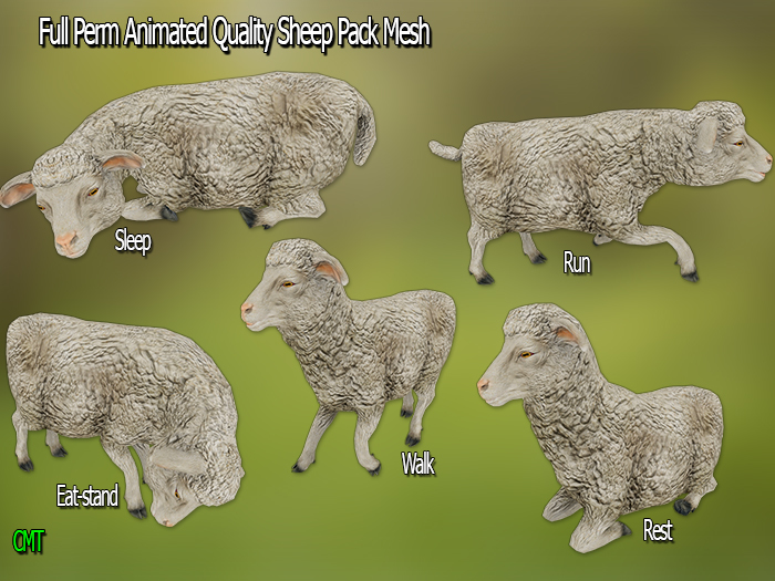 Second Life Marketplace - Full Perm Animated Realistic Quality Sheep ...