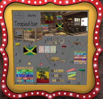 Second Life Marketplace - Bee designs Tropical bar Gacha 8