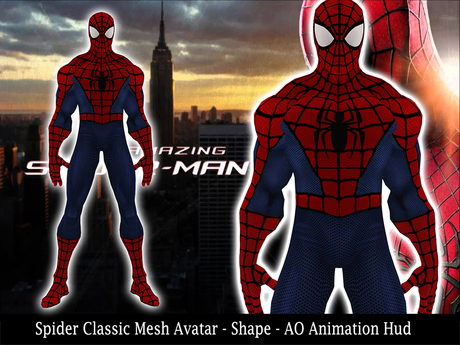 Second Life Marketplace - [NF] - Spiderman Classic - Mesh Avatar - Role ...