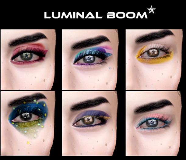 Second Life Marketplace - Luminal Boom - Eyeshadow Pack 1 - Omega