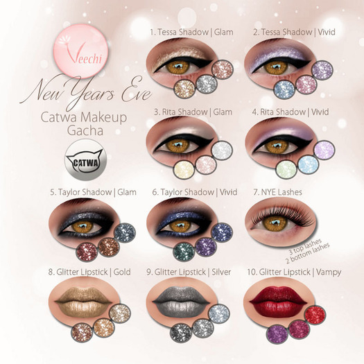 Second Life Marketplace - Veechi - NYE Lashes Catwa #7