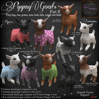 Second Life Marketplace - 4. *HEXtraordinary* Pygmy Goat Companion - Brown