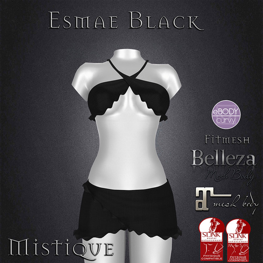 Second Life Marketplace - **Mistique** Esmae Black (wear me and click to unpack)