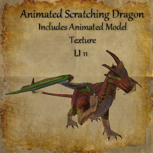 Second Life Marketplace - Bad Katz Animated Dragon Scratching