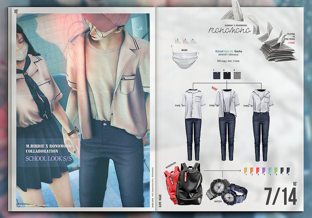 Second Life Marketplace - `RONOMONO / School look s/s M.watch4