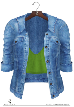 Second Life Marketplace - Giz Seorn - Trixie Denim Jacket [Sky Blue]