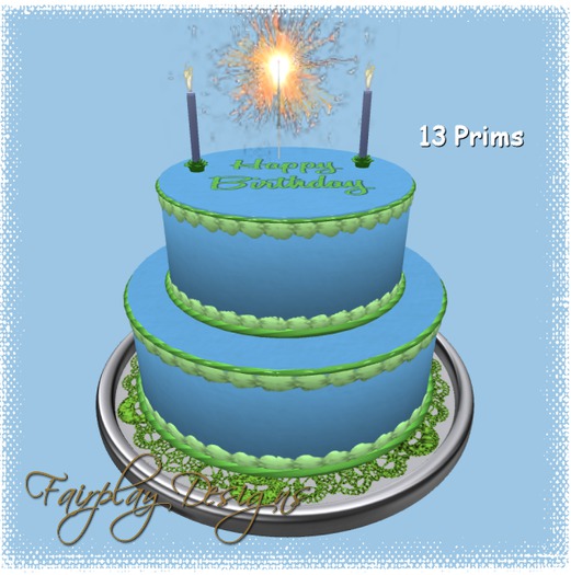 Second Life Marketplace - ~Two Tier Musical Party Connect Birthday Cake~