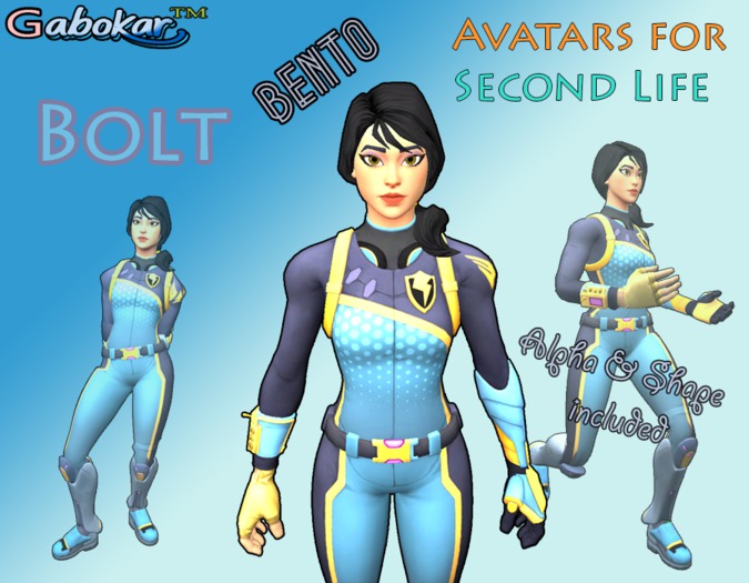 Second Life Marketplace - COMPLETE AVATAR - (BENTO) - BOLT (FORTNITE)