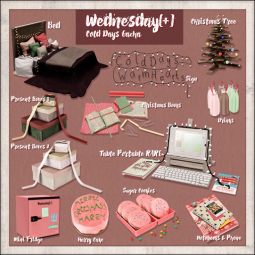 Second Life Marketplace - Wednesday[+] ~ Cold Days ~ Bed - COMMON