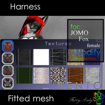 Second Life Marketplace - DEMO - Furry Andy - Harness for Jomo Fox Female