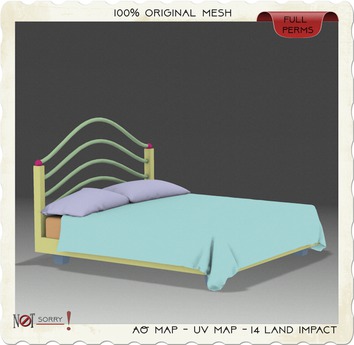 Second Life Marketplace - NS! SIMPLE BED - FULL PERM MESH