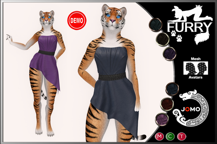 Second Life Marketplace - C&N Furry Jomo outfit Anna Demo v1
