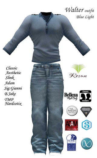 Second Life Marketplace - Res_Walter outfit Blue light