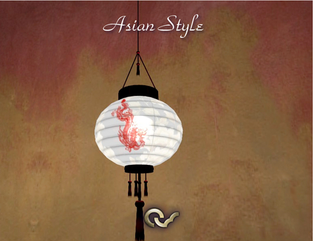 Second Life Marketplace - Paper lamp, asian style, Japanese.