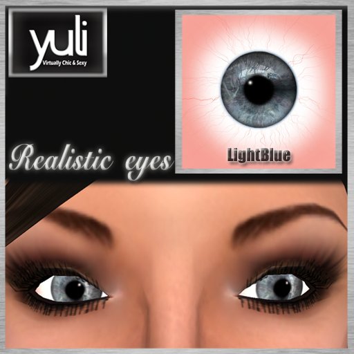 Second Life Marketplace - (Yuli) Realistic Eyes (LightBlue)