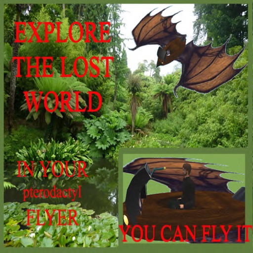 Second Life Marketplace - THE LOST WORLD pterodactyl flyer dino boxed ...