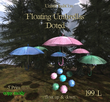 Second Life Marketplace - *UI* Floating Umbrellas Doted v