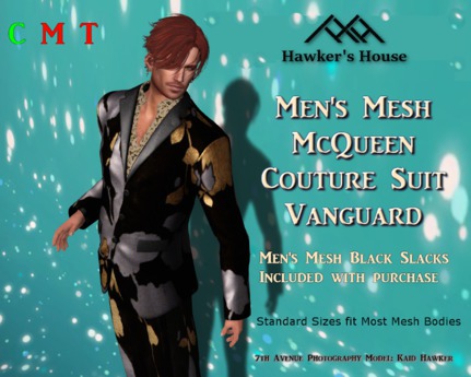 Second Life Marketplace - *HH* Men's Mesh McQueen Couture Suit Vanguard